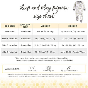 Burt's Bees Baby Sleep and Play PJs, 100% Organic Cotton One-Piece Zip Front Romper Jumpsuit Pajamas