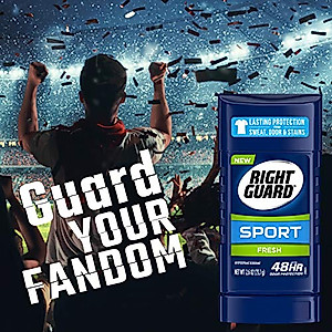 Right Guard Sport Antiperspirant Up To 48HR, Fresh, 2.6 Oz (Pack of 6)