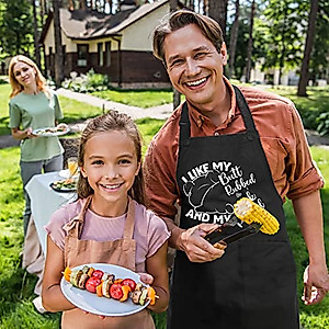 Cusugbaso Grilling Aprons for men, One Size Funny Grill Aprons with Three Pockets Cooking Chef Aprons Funny Birthday, Christmas, Father's Day Grill Gifts for Dad, Men, Husband