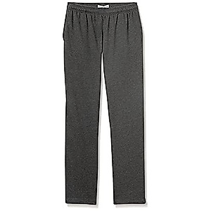 Amazon Essentials Men's Fleece Open Bottom Sweatpant (Available in Big & Tall), Charcoal Heather, Large