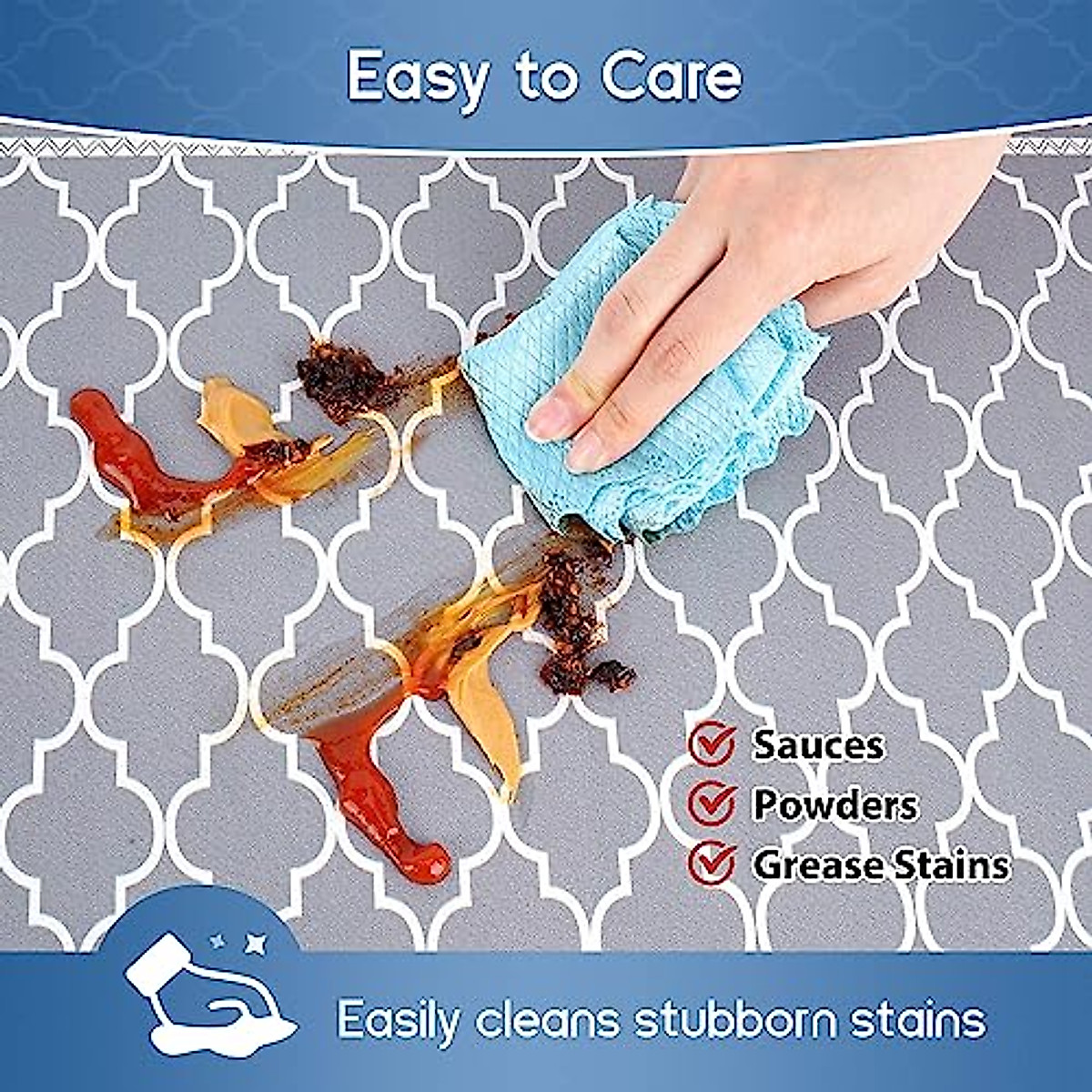 Dish Drying Mat - 24"x16" Large Dish Drying Mat for Kitchen Counter Cabinets Shelf Waterproof Protector Mats, Ultra Absorbent, Quick Dry, Hide Stain, with Non-slip Rubber Backed - Dish Rack Mat