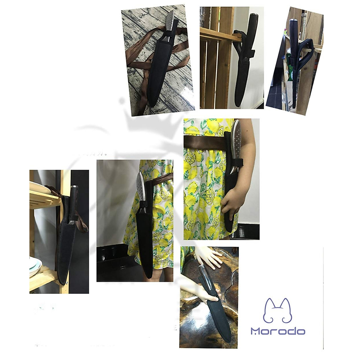 3.5"-5.3" Fruit Knife Universal Knife Scabbard Sheath (Black Nylon)