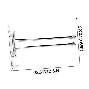 Cabilock 4pcs Rotating Towel Rail Hook Hanger Wall Mounted Clothing Rack Metal Coat Hanger Shower Mat Rod Rotation Towel Hanger Bathroom Metal Towel Bar Swivel Towel Bar Swivel Towel Rack