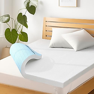Subrtex 3 Inch Gel-Infused Memory Foam Mattress Topper High Density Breathable Bed Topper Rayon Made from Bamboo Cover CertiPUR-US Certified (Twin XL)