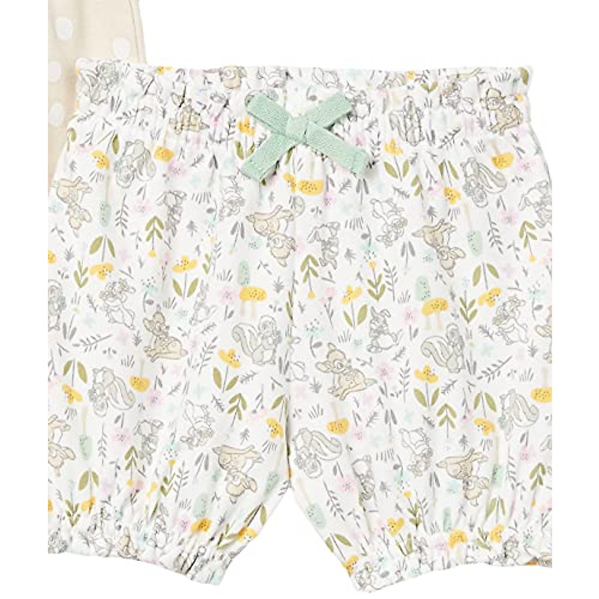 Amazon Essentials Disney | Marvel | Star Wars | Princess Baby Girls' Bloomer Shorts, Pack of 3, Bambi Nature, 18 Months