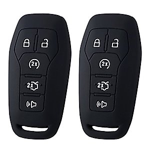 2Pcs XUHANG Sillicone Key Skin Cover for Fusion Mustang F150 Lincoln MKZ MKC MKX Keyless Entry Smart Remote