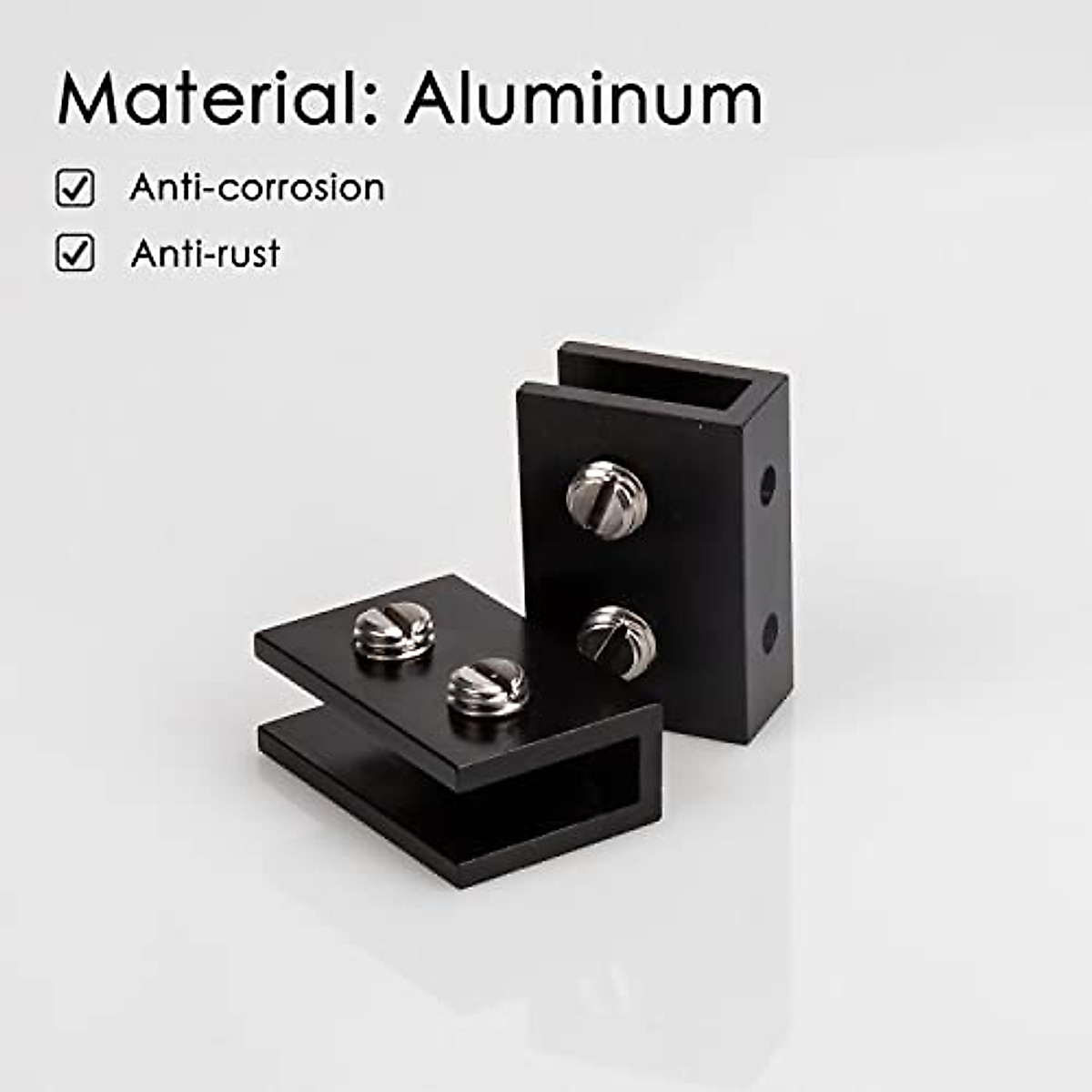 Bathroom Shelves Tempered 15 Inch Glass Floating Shelf Shower Storage Wall Mount Rectangular, Black