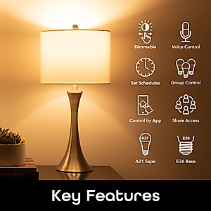 Geeni LED Wi-Fi Smart Bulb Works with Alexa and Google Home, A21 Dimmable,1050 Lumens, 2700K, 11W (75W Equivalent) 2.4Ghz WiFi