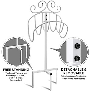 Amagabeli Garden Hose Holder White Bundle Garden Hose Holder White