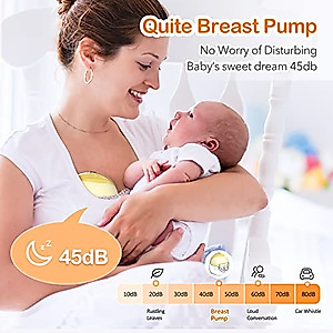 Wearable Breast Pump,Mute Breast Pump Hands Free with 2 Modes&9 Function,180ml Electric Breast Pump with Anti-Reflux Design,Portable Breast Pump Can Be Worn in-Bra-1 Pack