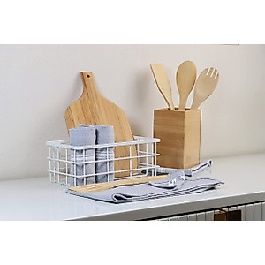 LANE LINEN Kitchen Towels Set - 100% Pure Cotton Dish Towels for Kitchen, Super Absorbent Kitchen Hand Towel, Grey Tea Towels, Soft & Durable Dish Cloths, Pack of 6 – 15”x25”, Grey Chambray