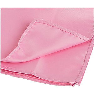 Stacy Adams Men's Satin Solid Tie Set, Pink, One Size