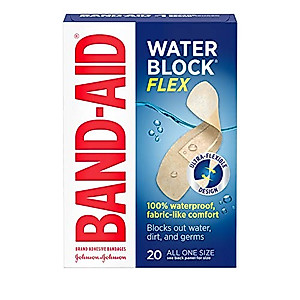 Band-Aid Brand Water Block Flex Adhesive Bandages, All One Size, 20 Count