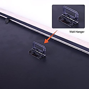 PUEOR 16x20 Poster Frame Picture Frames Black - 3 Pack - Display11x14 with Mat or 16x20 Photos without Mat - Solid Wood with Plexiglass - Wall Mounting Horizontal and Vertical (16x20 Inch)