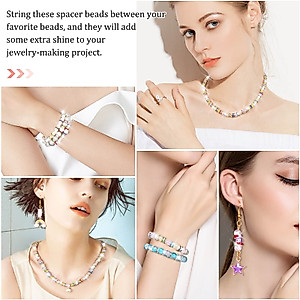 900 Pieces Rondelle Spacer Beads for Jewelry Making, 8mm Rhinestone Spacer Beads Crystal Bead Spacers for Bracelets, Focal Beads for Pen, 15 Colors