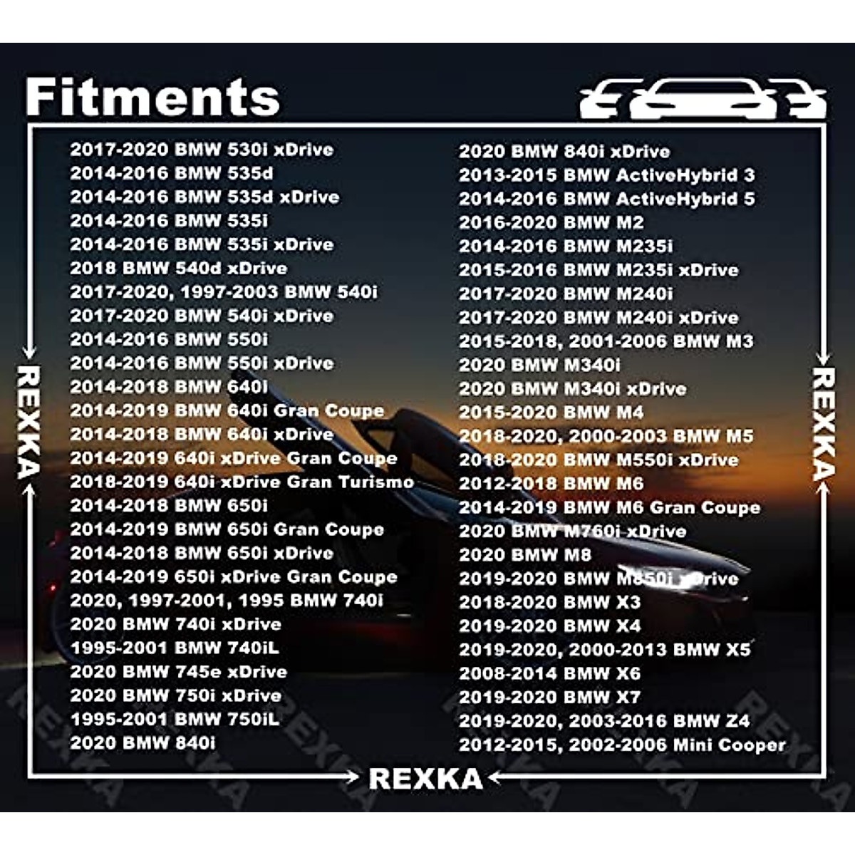 Rexka 40pcs Bumper Trim Wheelhouse Liner Push-Type Retainer Clip Rivet Compatible with BMW 51-11-8-174-185 51118174185