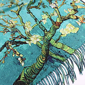 Umjetnost Soft Cashmere Feel Scarf For Women Fashion Art Print Long Warm Scarves Large Shawl Wrap Monet Klimt Van Gogh Painted Gifts (C10)