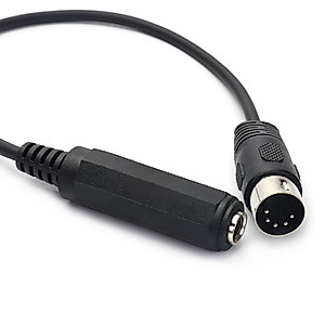 MOBOREST 6.35mm(1/4) TRS to 5-Pin DIN MIDI Cable Adapter Connect an Speaker