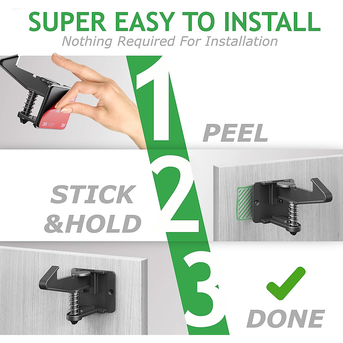 Universal Baby Safety Kit Vivi Kids – Complete Baby Proofing Kit – 28 Pieces – 12 Concealed Cabinet Locks, 8 Corner Protectors, 6 Plug Covers & 2 Door Finger Pinch Guards – Easy to Install with 3M