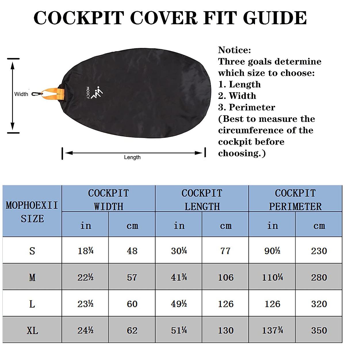 MOPHOEXII Universal Kayak Cockpit Covers ，Drape Waterproof Seal Cockpit Protector Kayak Hatch Covers for Transport, Indoor and Outdoor Storage Keep Hatch Hole Seat Clean