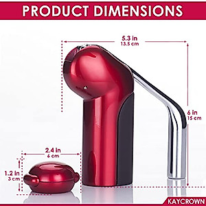 KAYCROWN Wine Bottle Opener - Vertical Lever Corkscrew Wine Opener with Foil Cutter & Extra Screw, Manual Handheld Wine Corkscrew with Ergonomic Lever Pump