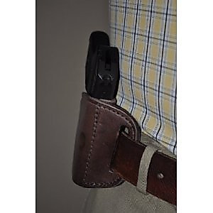 Pro-Tech Outdoors Brown Leather Belt Slide Gun Holster for Kel-Tec P32, P-3AT
