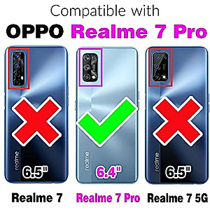 Asuwish Phone Case for Oppo Realme 7 Pro with Tempered Glass Screen Protector Cover and Cell Accessories Stand Kickstand Ring Holder Soft TPU Silicone Rubber Protective Realme7 7Pro Women Men Black