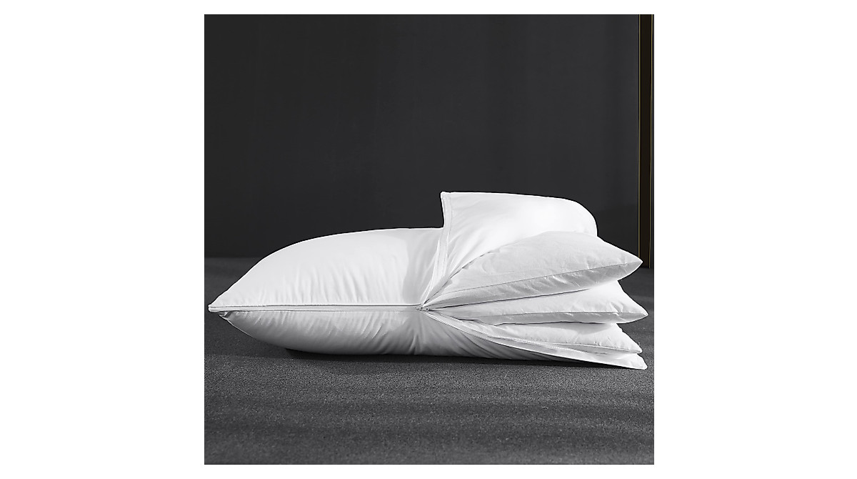 Adjustable Goose Feather Pillow for Custom Sleep Comfort - Three Geese