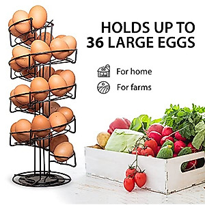 Egg Holder Countertop, Egg Baskets For Fresh Eggs, Egg Dispenser, Fresh Egg Holder Countertop - 3 Dozen Eggs - Non-Slip Base Countertop Egg Holder for Fresh Eggs