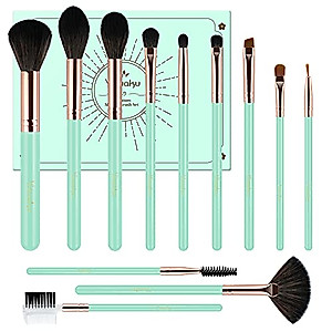 Makeup Brushes Set Professional from an Array of Eyeshadow Foundation Brushes to a Concealer Brush to Eyelash and Blusher Brushes 12 Pcs soft Make up Brush Kit, These vegan and cruelty-free brushes have soft synthetic bristles that work perfectly with any