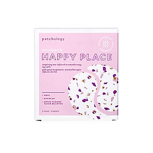Patchology Happy Place Under Eye Patches - Overnight Anti-Aging Eye Masks for Dark Circles, Puffy & Eye Bags, & Wrinkles - Brightening & Depuffing Skin Care Eye Pads for a Youthful Glow (5 Pairs)