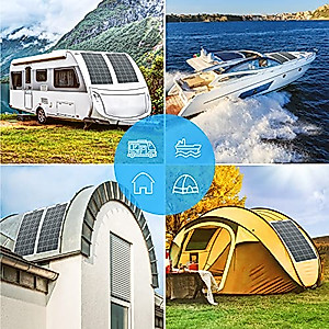 SUNTHYSIS Flexible Solar Panel 180W/12V, ETFE A-Grade Monocrystalline Solar Panels, Off-Grid Stable Output, 23% High Convert, 240°Bend Lightweight, for Marine Camping RV Cabin Van Car Uneven Surfaces