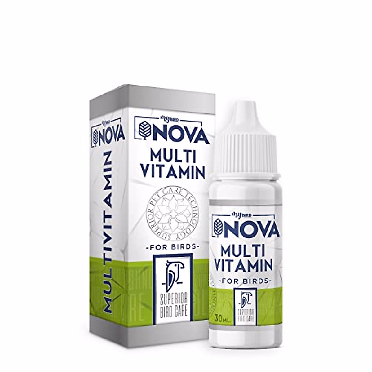 VHD MyBird Nova Multivitamin for Cage Birds - for Budgerigars, Domestic Canary, Parrots, Goldfinches and Pigeons, Big and Little Cage Birds, Vitamin Supplement for Birds, 2 Pack – (60 ml) 2 Ounce