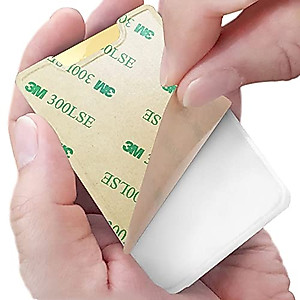 FINCIBO 2 Pack Microfiber Lycra Self-Adhesive Universal Credit Card Holder Wallet for All Smart Mobile Cell Phones, Black Composition Book