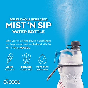 Mist N' Sip Insulated Water Misting Squeeze Bottle- 20 oz