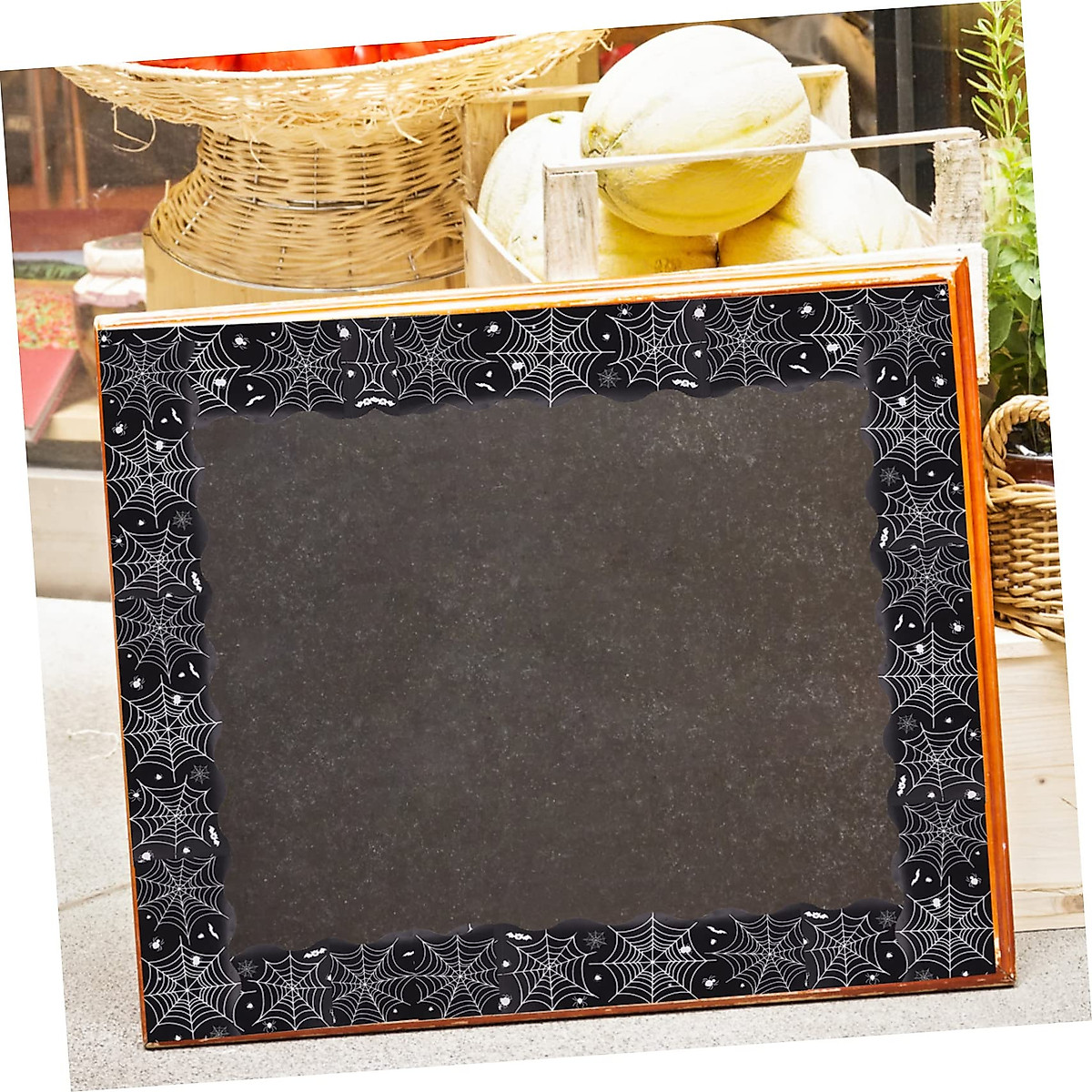 1 Roll Border Stickers Classroom Scene Sticker Halloween Themed Border Sticker Office Blackboard Stickers Bulletin Border Sticker DIY Border Trim School Self-adhesive Sticker