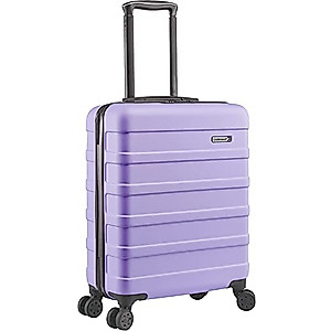 Cabin Max Anode 44L 55x40x20cm (22x16x8inch) Carry On Hand Luggage Suitcase - Lightweight, Hard Shell, 4 Wheels, Smart USB Port, 3 Digit Combination Lock (Lavender)