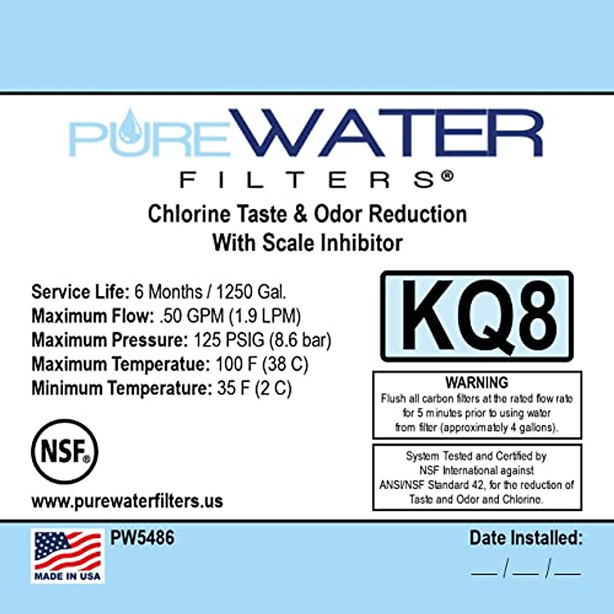 Water Filter Kit Compatible with Keurig B150, K150, B155, K155, K2500, K3000, B3000, B3000SE, K3500, K4000 (Filter, Housing Head, Mounting Bracket with Screws) by PureWater Filters
