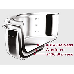 Bella cuisine Korean Earthen Pot(TTukbaegi), Stainless Steel Stock Pot with Lid Enable Induction, Cooking Pot HEALTHY COOKWARE Stockpots