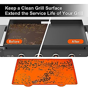Jusoit 36 inch Blackstone Griddle Cover, Heavy Duty Food Grade Silicone Griddle Mat for Grill Top, Outdoor Blackstone Accessories Protect from Dirt & Rust