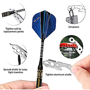 GOOSO Professional Steel Tip Darts Set | 24g/22g/20g/18g Brass Barrel with 12pcs Dart Flights + Dart Sharpener + Magnetic Case + Darts Tool (6 Pack)