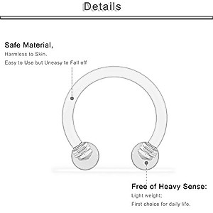 Yaalozei 16G Clear Plastic Lip Ring Hoop Nose Septum Eyebrow Ring Flexible Silicone Cartilage Tragus Helix Rook Daith Guages Earring Smiley Piercing Jewelry Retainer Surgery Sport Work Women Men 10mm