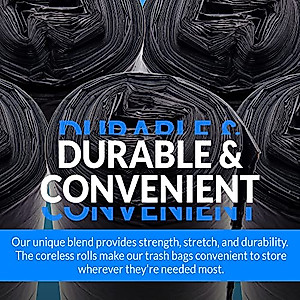 Reli. 13 Gallon Trash Bags, Black (250 Count) Tall Kitchen Garbage Bags 13 Gallon - 16 Gallon, Black Trash Can Liners