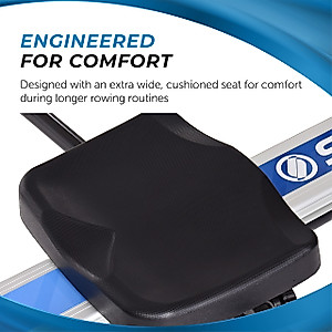 Stamina BodyTrac Glider 1052 Hydraulic Rowing Machine with Smart Workout App - Rower Workout Machine with Cylinder Resistance - Up to 250 lbs Weight Capacity