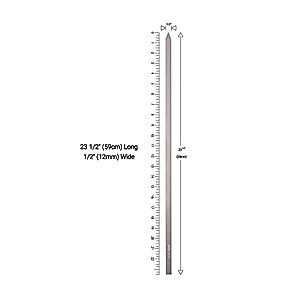 + HOM 8 Kebab 1/2" Wide Flat Skewers, Stainless Steel, No-Wood Handle, Shish, Adana Kabob, Carrying Case