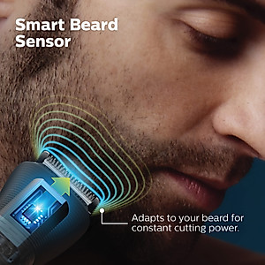 Philips Norelco Multigroom Series 9000 - 21 piece Men's Grooming Kit for beard, body, face, nose, ear hair trimmer w/ premium storage case, MG9510/60