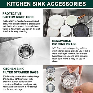 Homikit 33 x22 Inch Drop In Kitchen Sink, 16 Gauge Stainless Steel Topmount Single Bowl Kitchen Sinks with 2-Hole R10 Corner, 10" Deep Large Farmhouse Workstation Sink with Rinse Grid & Strainer Bags