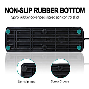 Aodsk Piano Sustain Pedal,Keyboard Sustain Pedal for Digital Piano With Polarity Switch and Anti-Slip Rubber Bottom For MIDI Keyboards,Digital Pianos,1/4'' (6.35mm) Input Plug