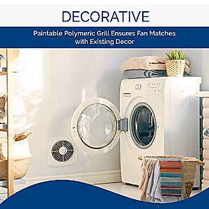 Broan-NuTone 509 Through-the-Wall Ventilation Fan White Cover, 200 CFM, 8.5 Sones, 8"