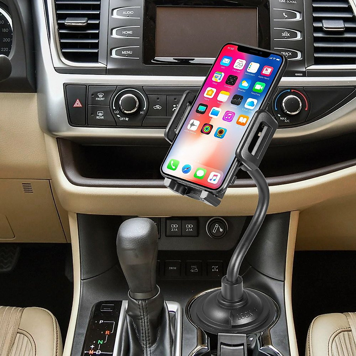 Cup Holder Smartphone Car Mount for Samsung Galaxy Xcover 7, A15 A25 S23 FE, A05 A05s F34 Z Flip5 M34 F54 A24 F14 M54 A34 A54 M14 A14 F04 M04